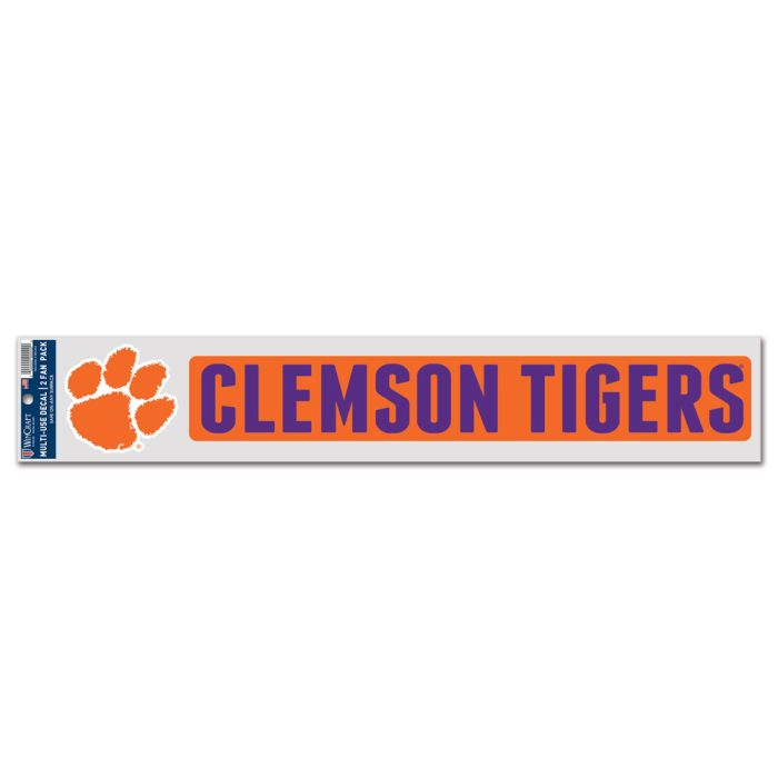Clemson Tigers Fan Decals 3" x 17" – Sports Fan Merch